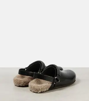 Brunello Cucinelli Monili Shearling-lined Leather Clogs