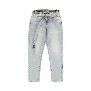 Off-white Belted Jeans For Men