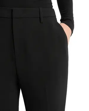 Vince High Rise Flare Leg Trousers - Black