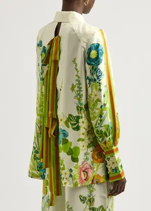 ALEMAIS Constance Floral-print Silk-satin Shirt - Multicoloured