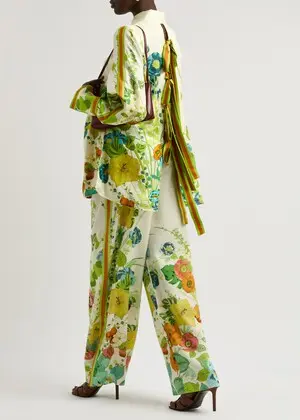 ALEMAIS Constance Floral-print Silk-satin Shirt - Multicoloured