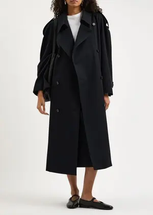 THE ROW Boheme Leather Mary Jane Flats - Black