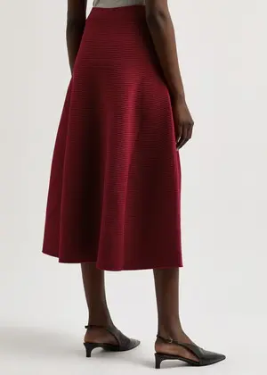 Jonathan Simkhai Jennifer Ribbed-knit Midi Skirt