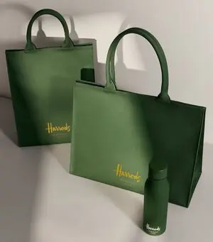 Harrods Medium Cotton Logo Tote Bag