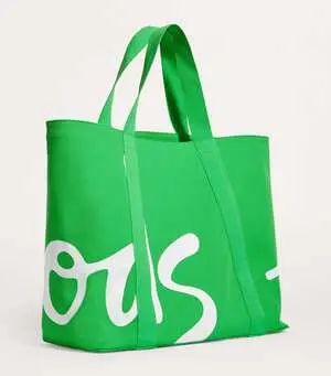 Harrods Cotton Logo Tote Bag - Green