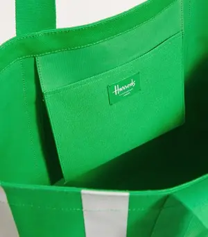 Harrods Cotton Logo Tote Bag - Green