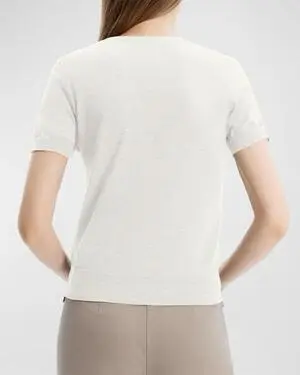 Theory Regal Merino Wool T-shirt - Ivory