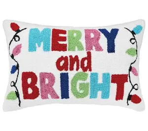 VALERIE PARR HILL Bright Christmas 'merry And Bright' Pillow V Alerie - One-color
