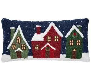 VALERIE PARR HILL Winter Village Hooked Pillow Valerie - One-color