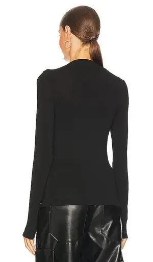 Enza Costa Lurex Jersey Slash Top