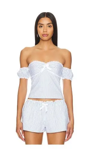 Majorelle Cynthia Off-the-shoulder Top - Blue