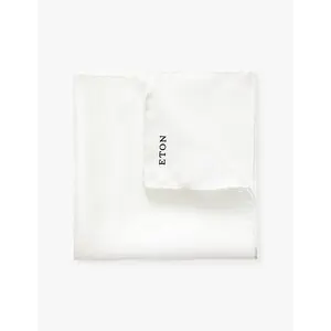 Eton Logo-embroidered Silk Pocket Square 1 Size White