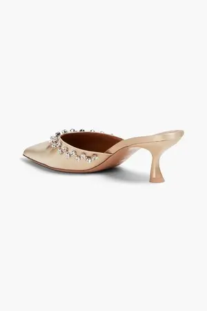 MALONE SOULIERS Gwyn 45 Crystal-embellished Mules