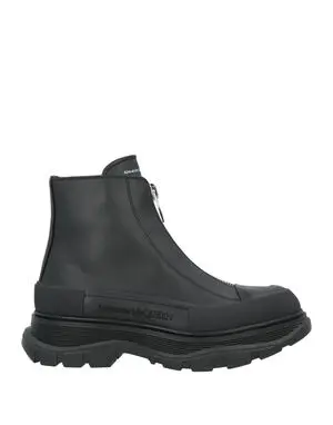 Alexander McQueen Ankle Boots In Calfskin - Black