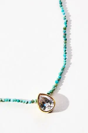 KOZAKH Rosario Spinel Necklace - Turquoise