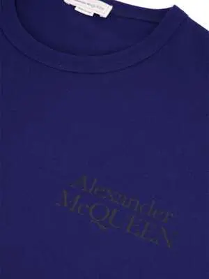 Alexander McQueen Exploded Logo T-shirt - Blue
