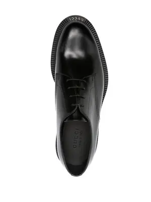 Gucci Logo-lettering Derby Shoes