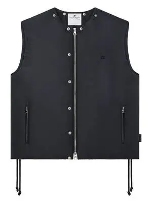 COURREGES Logo-patch Padded Gilet - Black