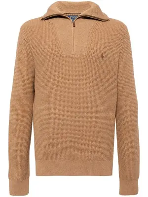 Polo Ralph Lauren Pony-embroidered Waffle-knit Jumper