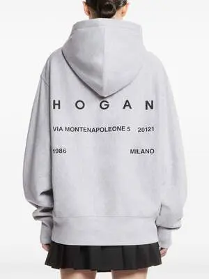 Hogan Logo-print Cotton Hoodie