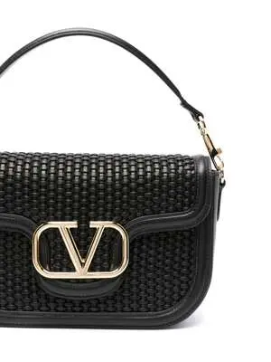 Valentino Garavani Woven Shoulder Bag - Black