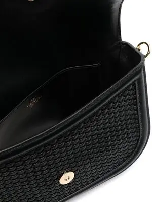 Valentino Garavani Woven Shoulder Bag - Black