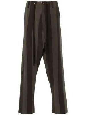 UMA WANG Striped Trousers - Brown