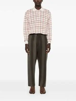UMA WANG Striped Trousers - Brown