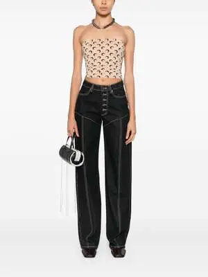 MARINE SERRE Moon Laser Flared Jeans