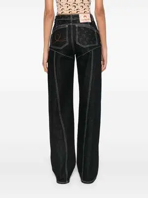 MARINE SERRE Moon Laser Flared Jeans