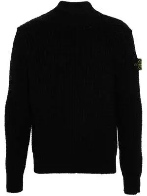 Stone Island Compass Badge 3d-knit Jumper - Black