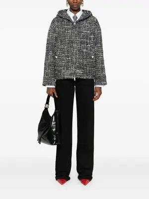 Valentino Garavani Hooded Tweed Jacket