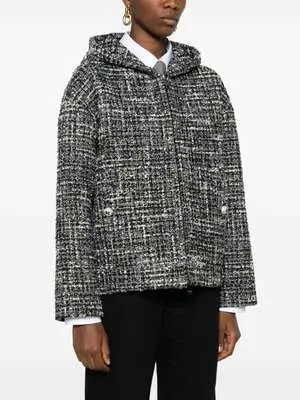 Valentino Garavani Hooded Tweed Jacket