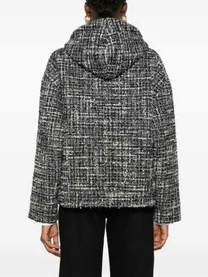 Valentino Garavani Hooded Tweed Jacket
