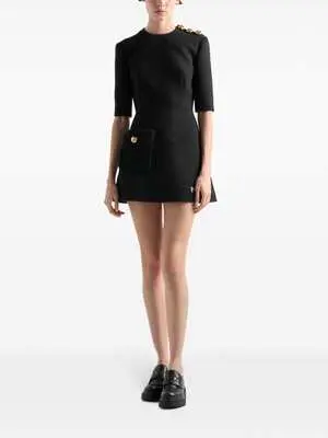 Prada Natté Mini Dress - Black