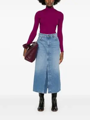 TWINSET Denim Midi Skirt