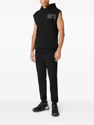 PLEIN SPORT Sleeveless Hoodie - Black