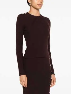 Pinko Love Birds-motif Sweater - Brown