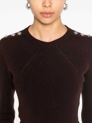 Pinko Love Birds-motif Sweater - Brown