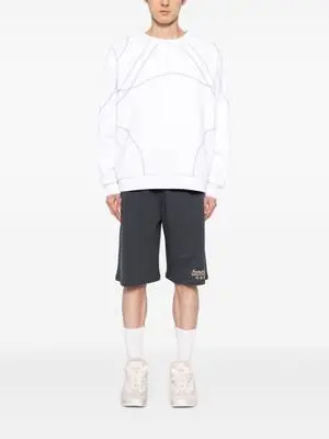 MSGM Printed Organic Cotton Track Shorts