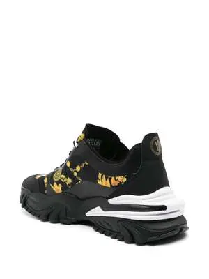 Versace Barocco Print Sneakers - Black