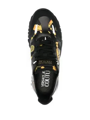 Versace Barocco Print Sneakers - Black