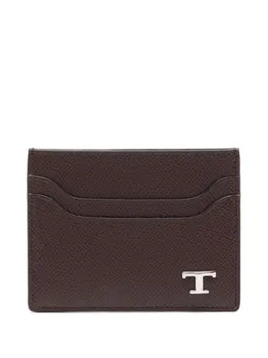 TOD'S T Timeless-logo Card Holder - Brown