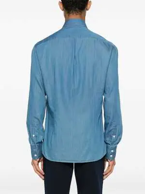 Brunello Cucinelli Long-sleeve Cotton Shirt - Blue