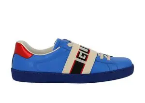 Gucci Ace Stripe Sneakers - Blue/cream/black