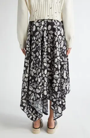 Marni Blooming Floral Midi Skirt