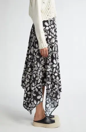 Marni Blooming Floral Midi Skirt