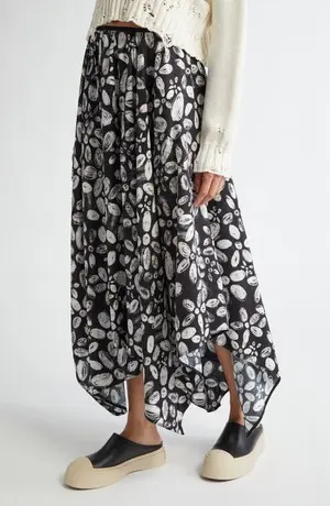 Marni Blooming Floral Midi Skirt