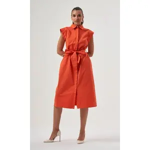 MIZALLE Belted Midi Dress