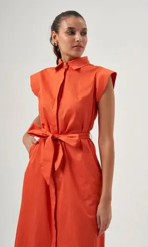 MIZALLE Belted Midi Dress
